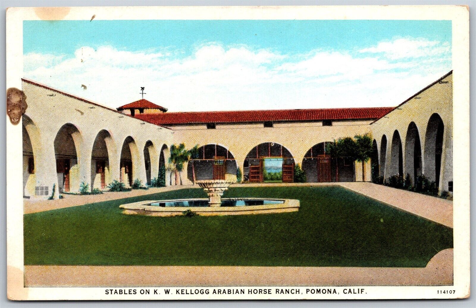 Vtg Pomona California CA K.W. Stables Kellogg Arabian Horse Ranch 1920s ...