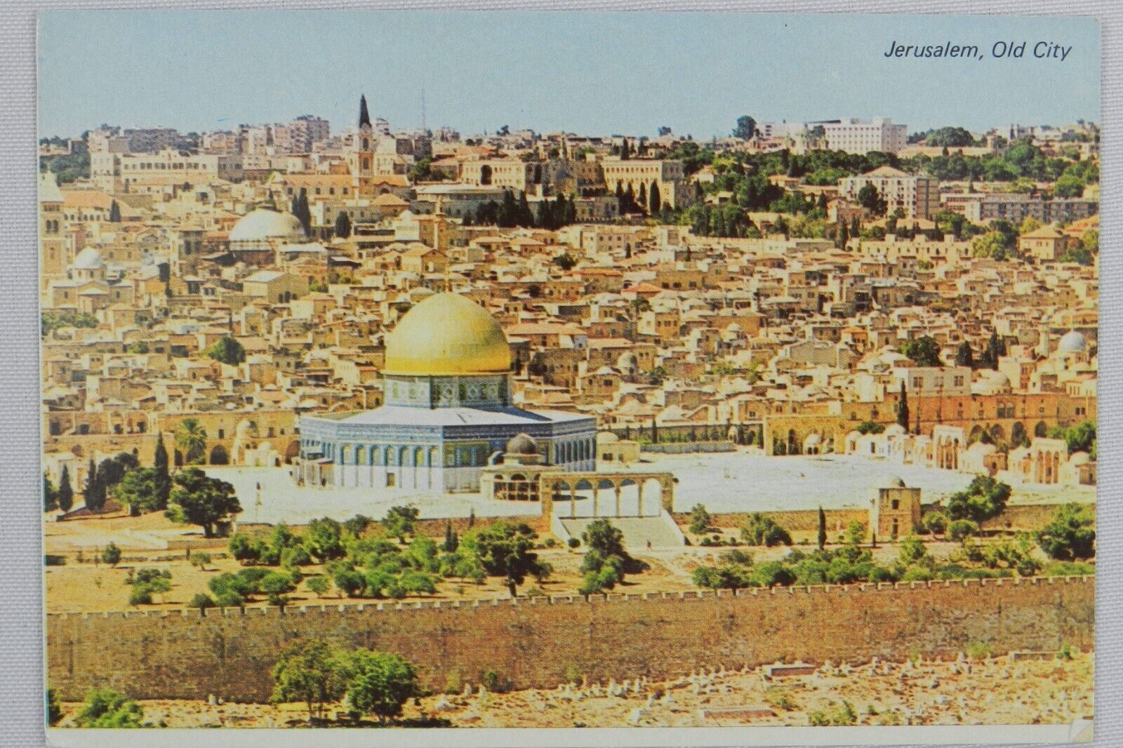 Dome of the Rock Pretty View and City - Jerusalem, Old City - Vintage ...