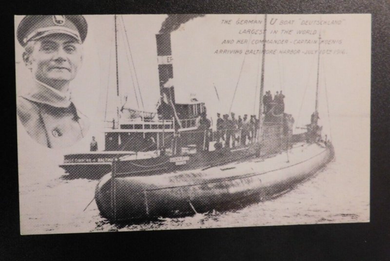 1916 Mint WWI German Navy U Boat U-151 U Deutschland in Baltimore ...