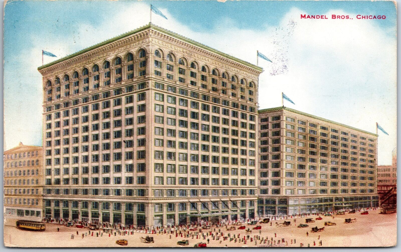 Vintage Postcard the Mandel Brothers Building Complex at Chicago Posted ...
