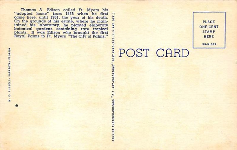 Thomas Edison Memorial Bridge Thomas A Edison Fort Myers FL | United ...