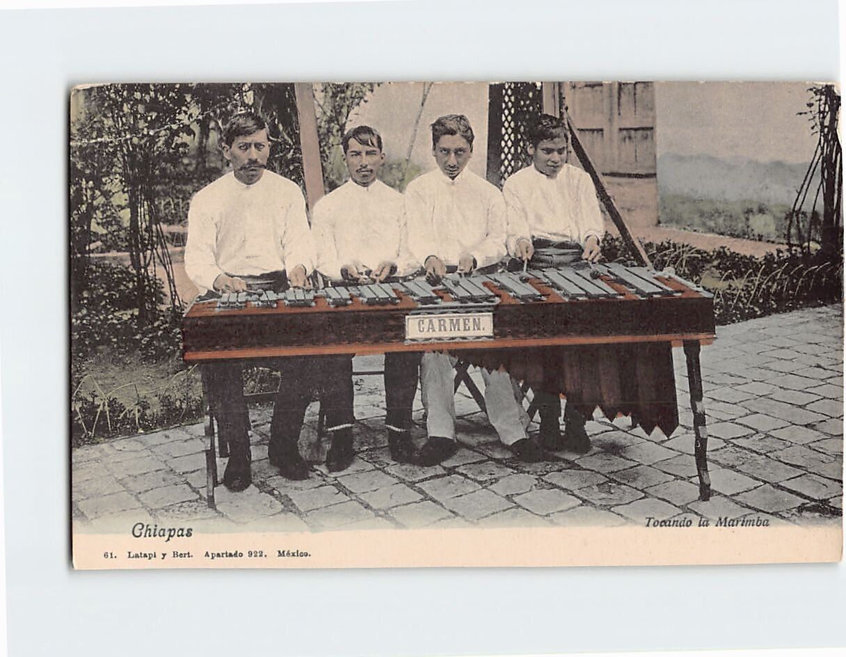Postcard Tocando la Marimba, Mexico | Latin & South America - Mexico ...