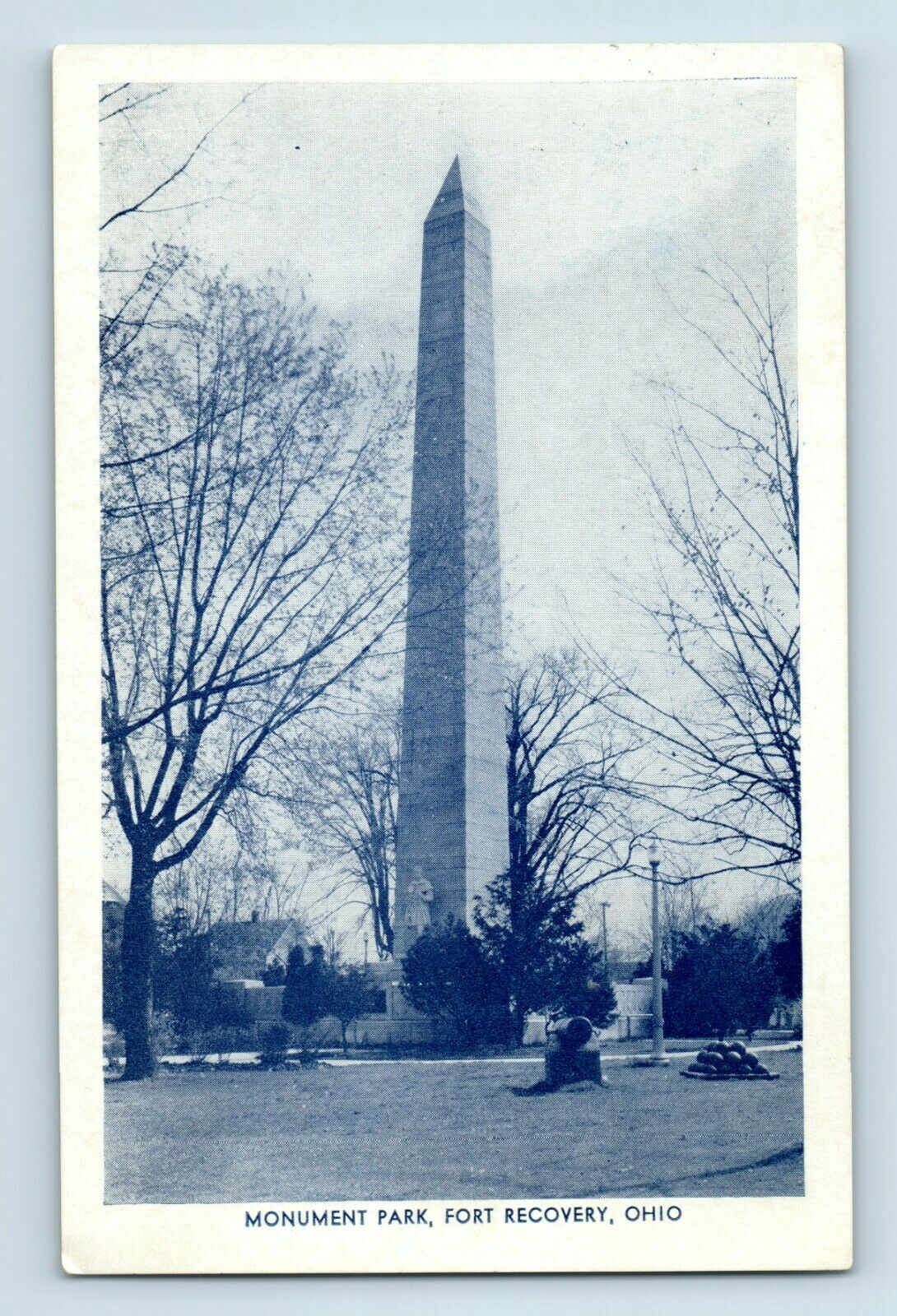 Vintage Post Card Monument Park Hero Monument Fort Recovery, Ohio ...