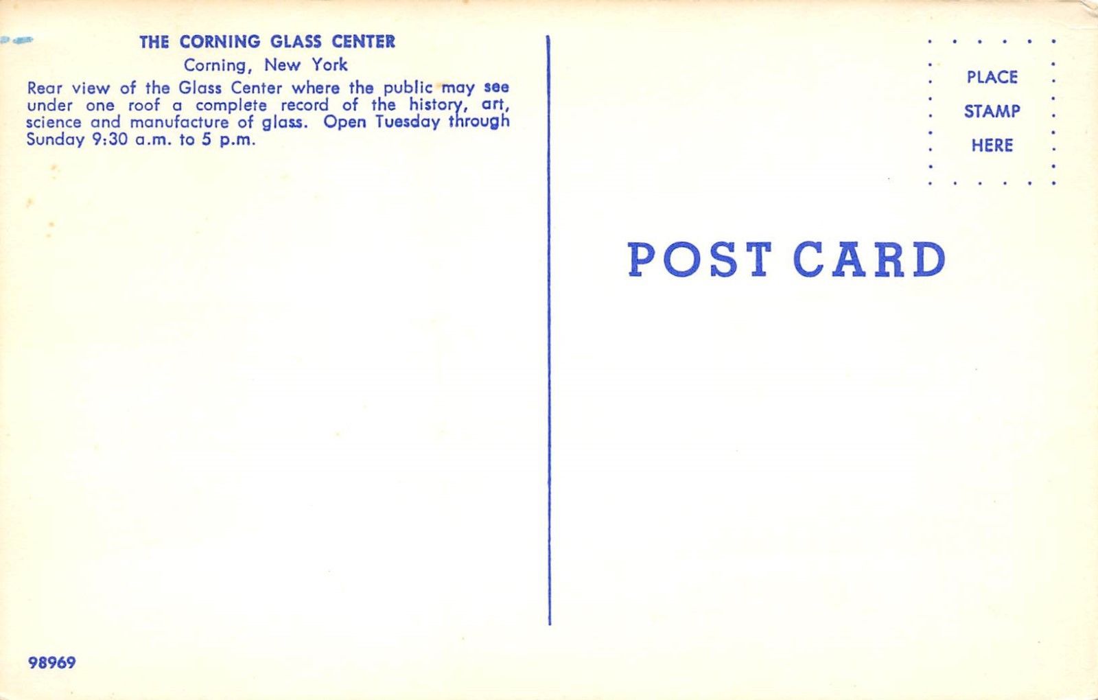 Corning New York 1950-60s Postcard The Corning Glass Center | United ...