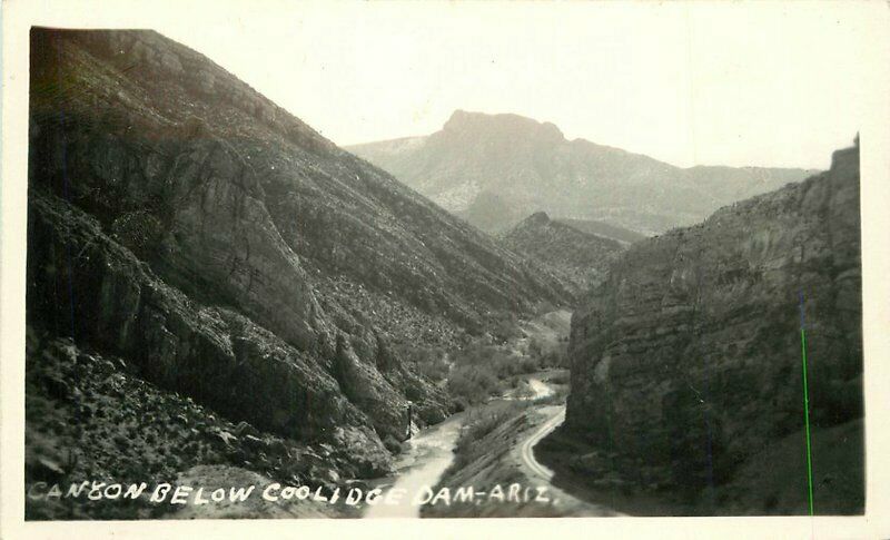 Arizona Canyon Coolidge Dam Frasher RPPC Photo Postcard Birdseye 20-606 ...