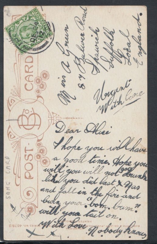 Bamforth Songcard Postcard - Do You Remember The Last Waltz? (2) T4894 ...