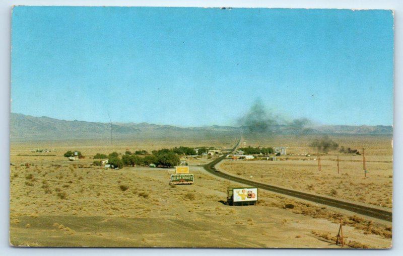 2 Postcards BAKER, California CA ~ HIGHWAY 91 Approach - San Bernardino ...