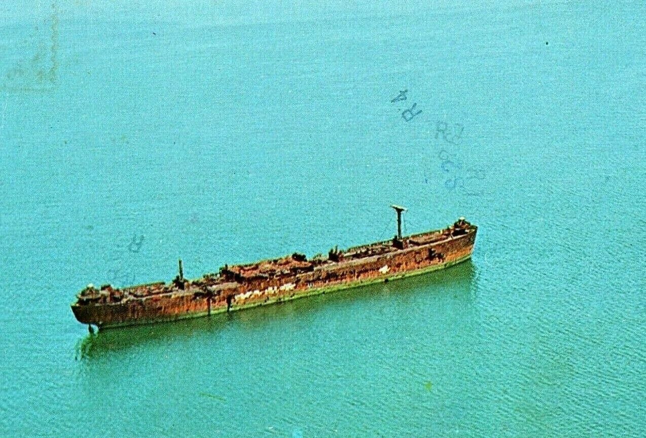 Postcard Aerial View of Target Ship "James Longstreet", WW2, Cape Cod ...