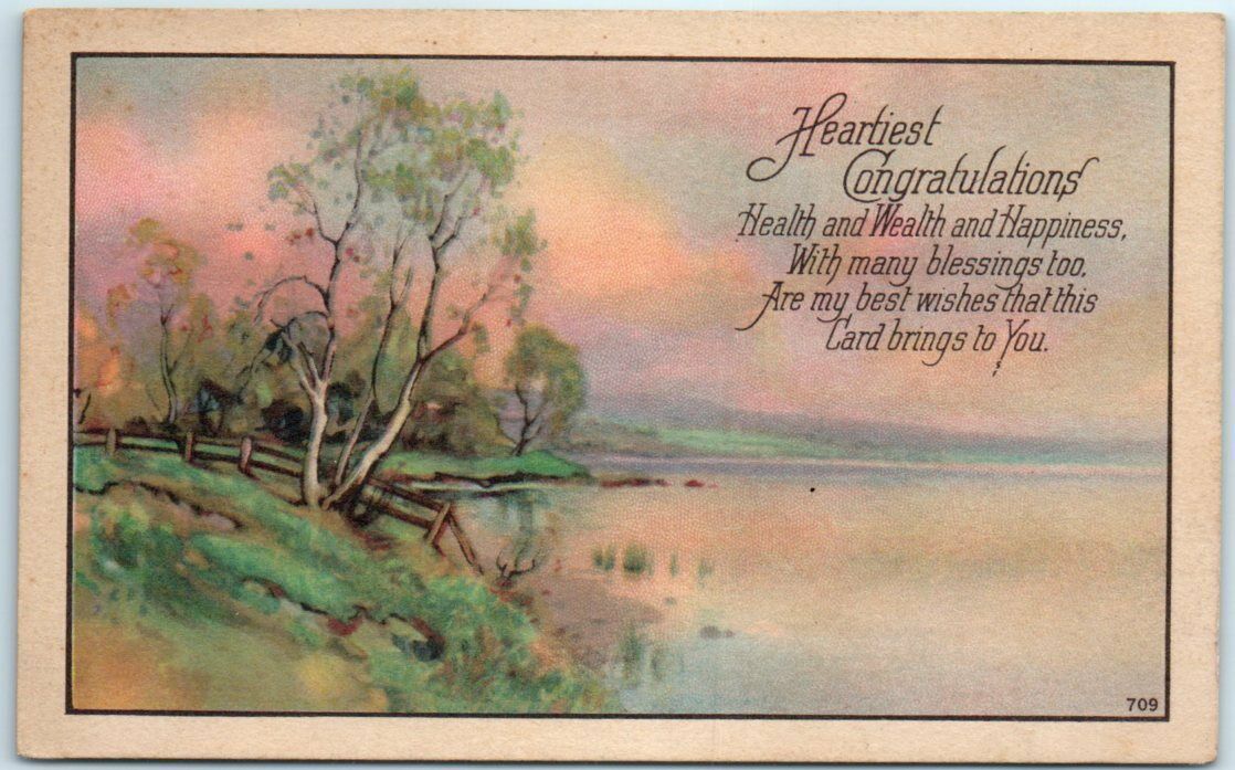 Lake Scenery Art Print with Poem - Heartiest Congratulations - Greeting ...