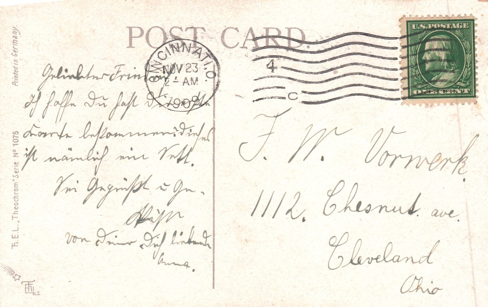 Vintage Postcard Lovers Couple Having A Walk Men And A Maiden Walking ...