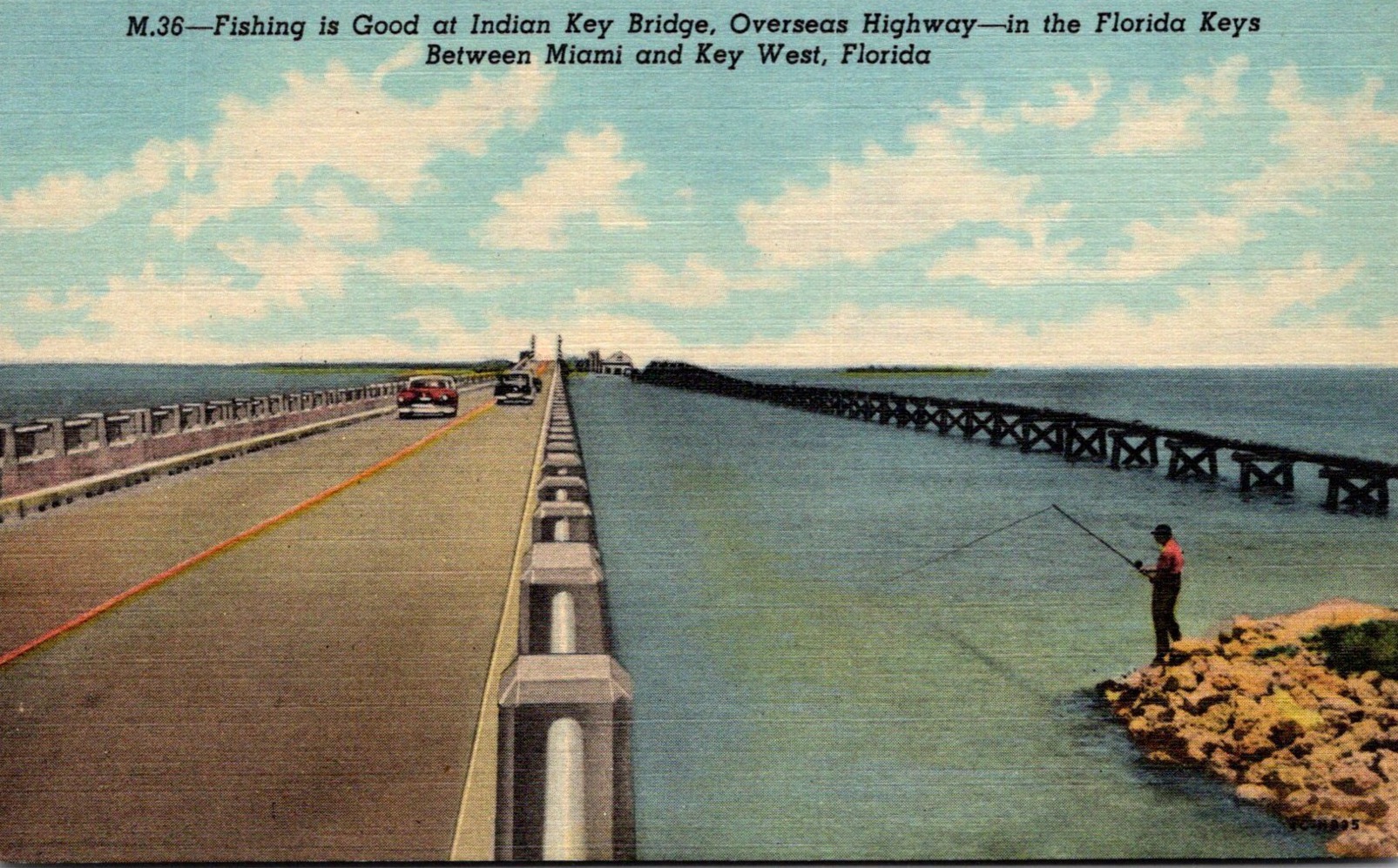 Florida Keys Fishing At Indian Key Bridge Along The Overseas Highway ...