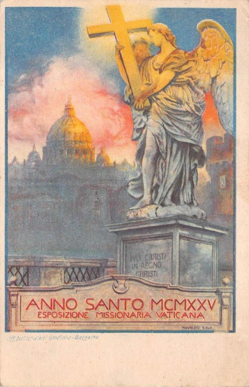 Rome Italy B20 Stamp Vatican Missionary Exposition Holy Year Postcard ...