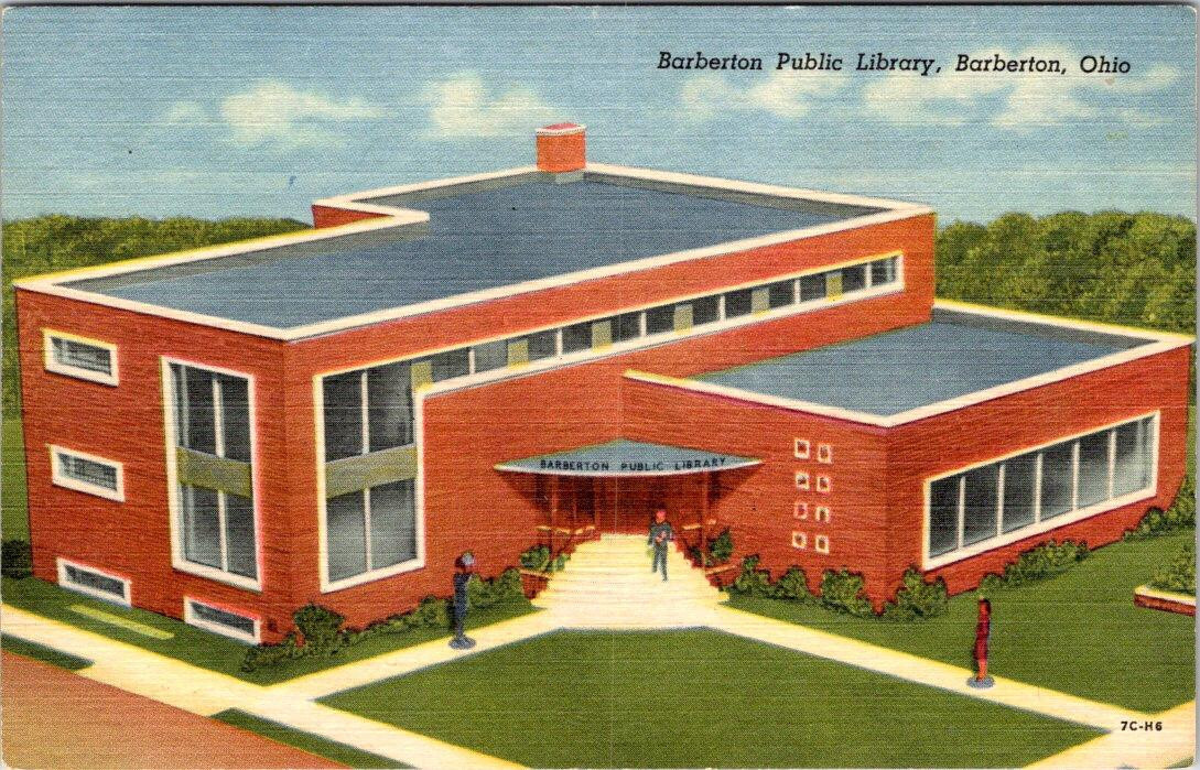 Barberton, OH Ohio BARBERTON PUBLIC LIBRARY Summit County ca1940's ...