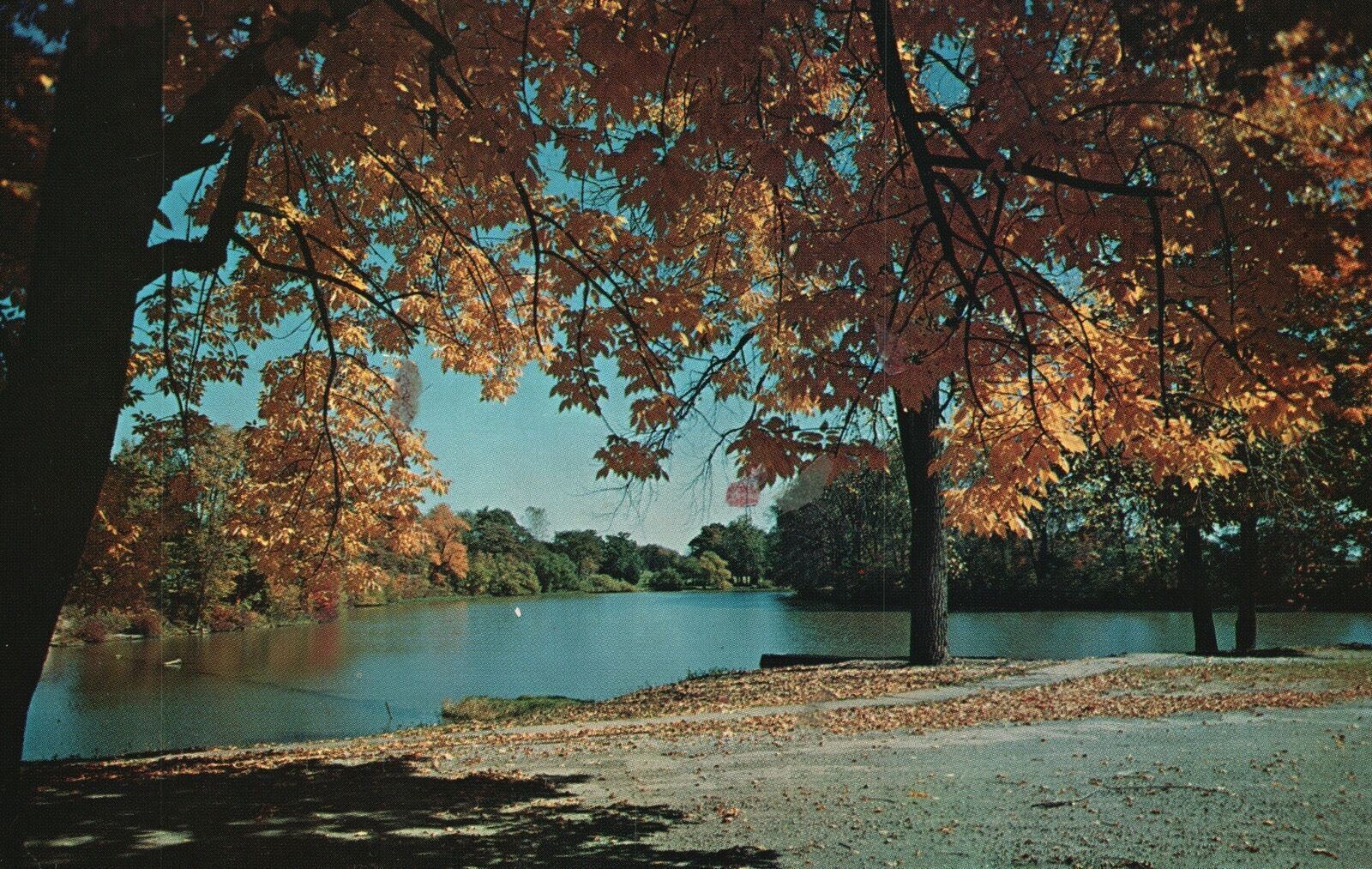 Vintage Postcard Old Mill Stream Autumn Splendor Blanchard River ...
