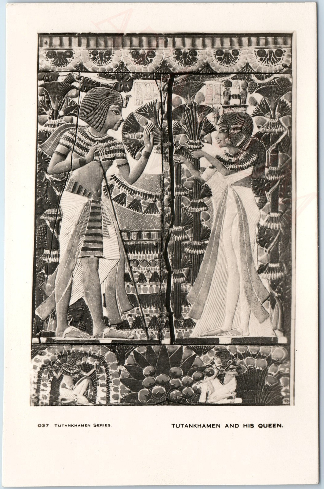 c1920s Egypt RPPC King Tut Tutankhamun Tomb Art Royal Couple Ancient ...