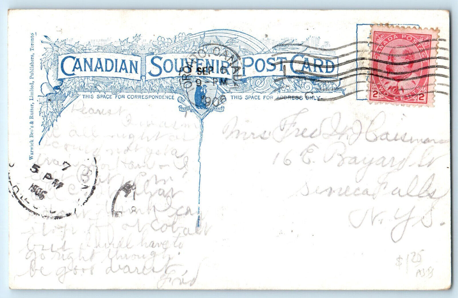 Hamilton Ontario Canada Postcard City Hall Building and Road 1906 ...