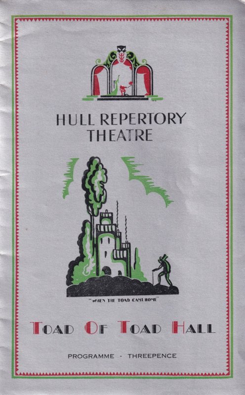 Toad Of Toad Hall 1930s Antique Hull Yorkshire Theatre Programme ...