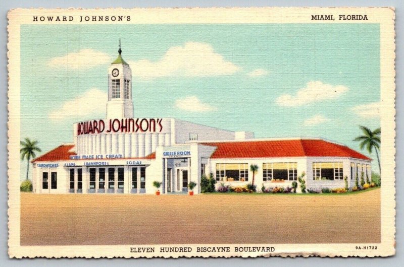 Vintage Postcard - Howard Johnson Hotel Miami, Florida 1939 | United ...
