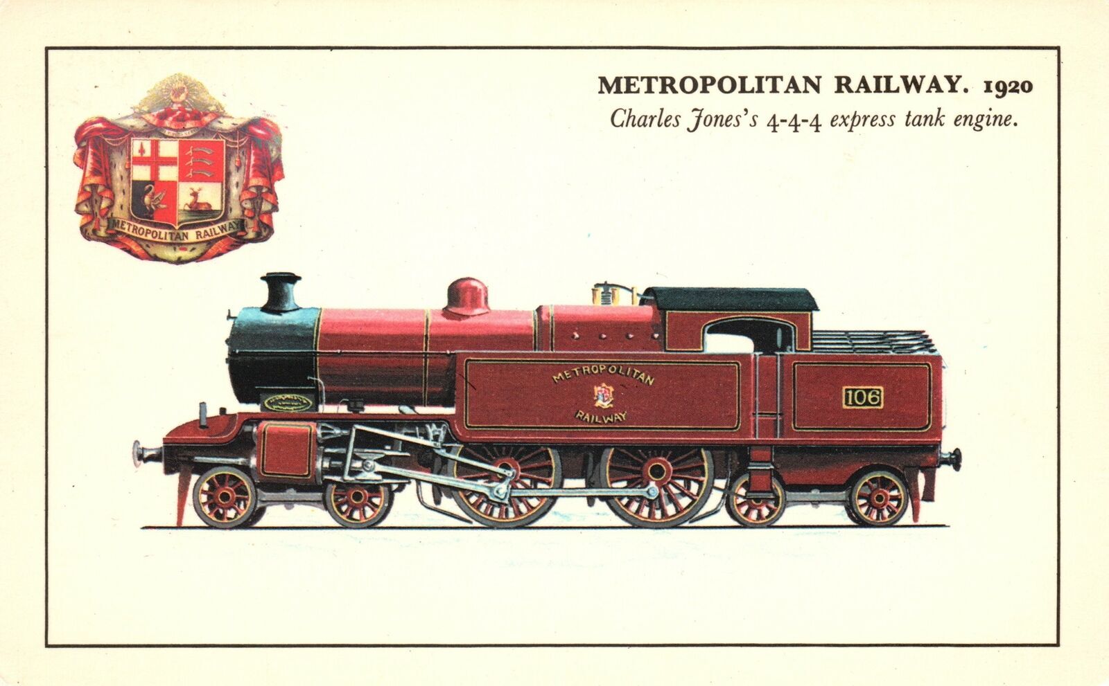 Vintage Postcard Metropolitan Railway 1920 Charles Jones Express Tank ...