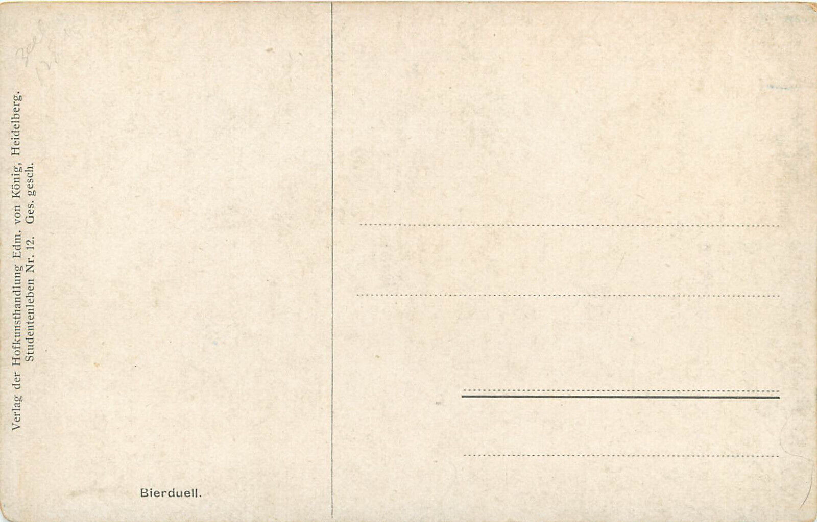 Vintage Postcard Heidelberg Fencing University Students Drinking Beer ...