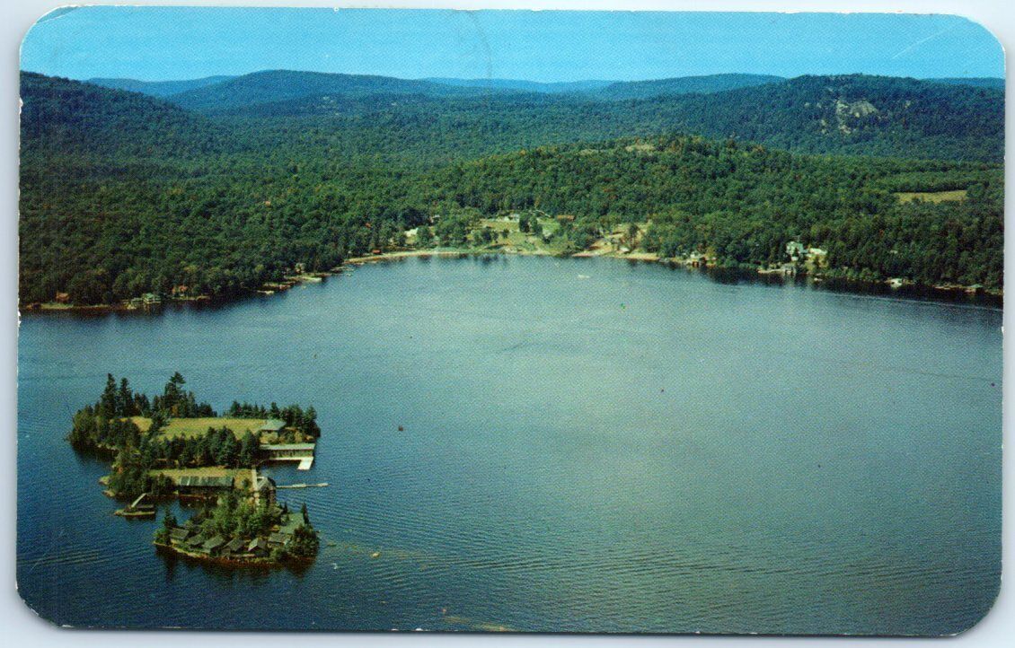 M-65725 Air view of east end of Fourth Lake Central Adirondack Mts ...
