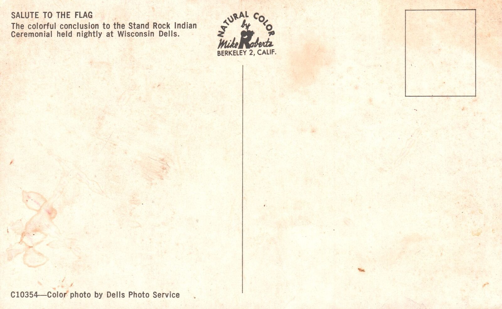 Vintage Postcard Colorful Conclusion Stand Rock Indian Ceremony Salute ...