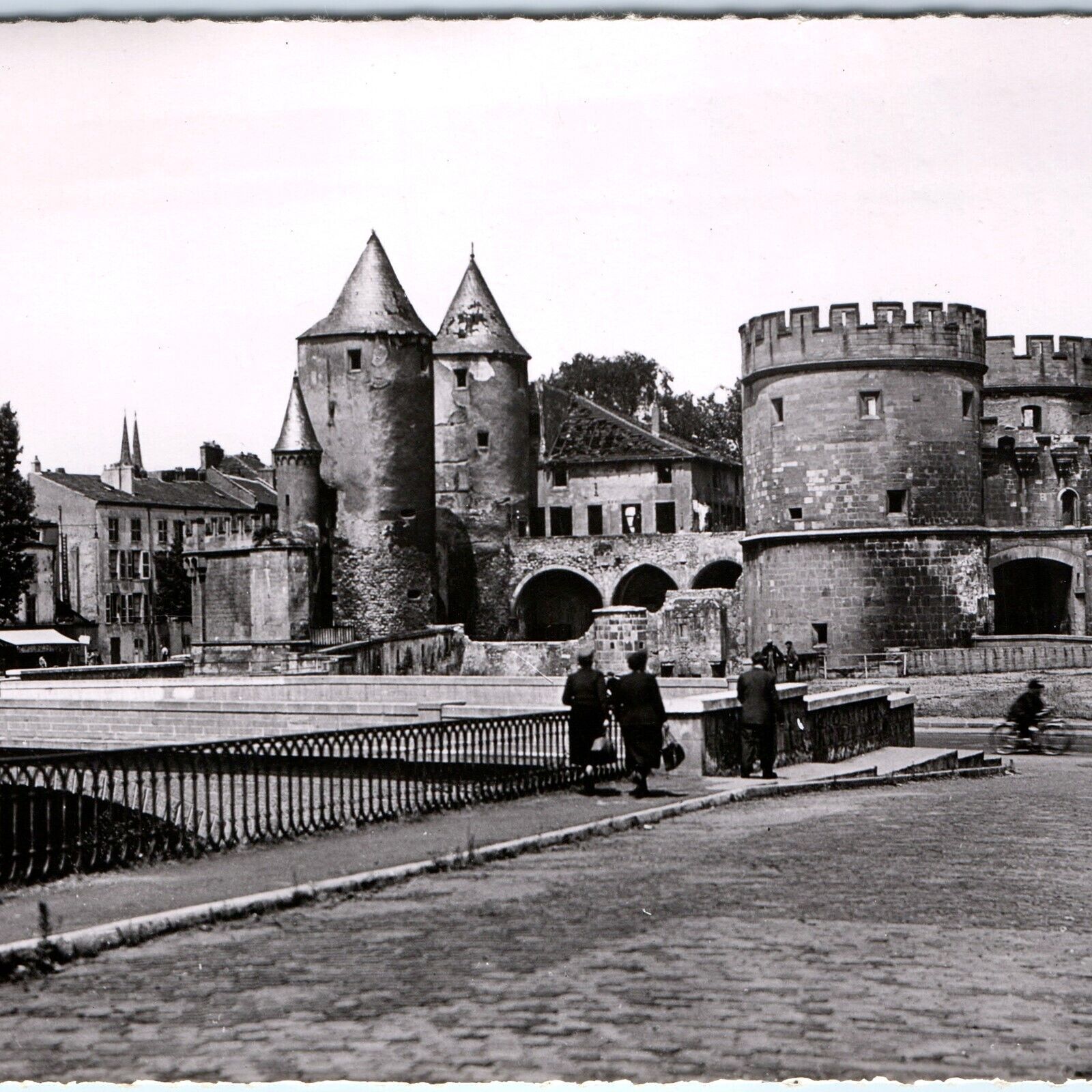 c1930s Metz, France RPPC German Gate Medieval Towers Fortification ...