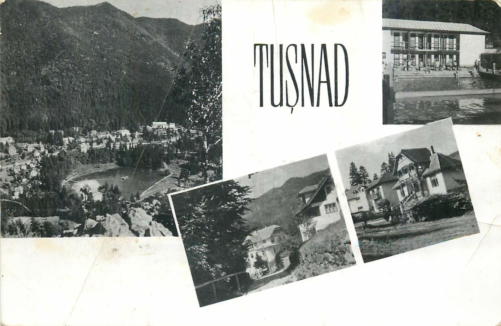 Romania tusnad multi view peisaj montan strand case cabana padure ...