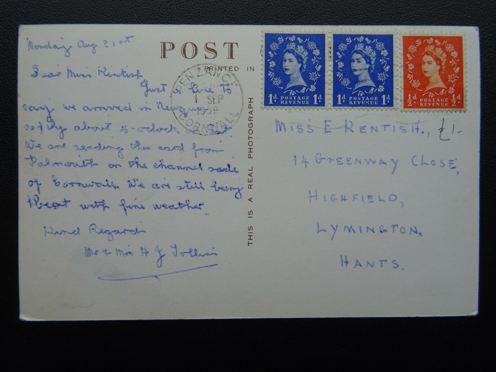 Cornwall FALMOUTH Swan Pool Beach showing CAFE c1950's RP Postcard ...