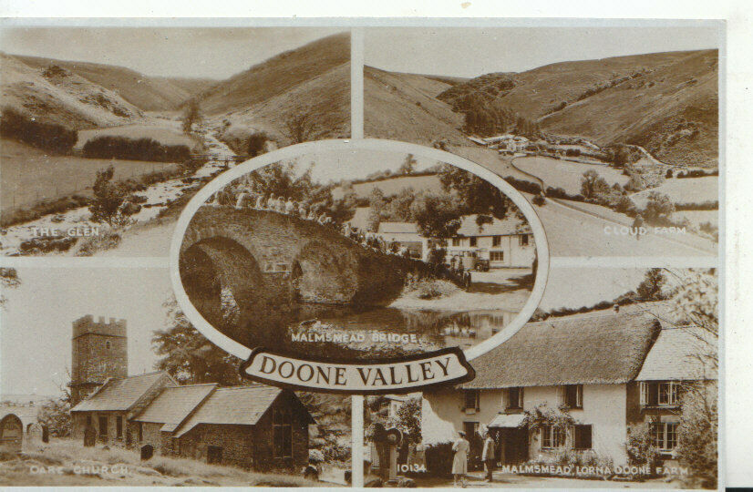 Devon Postcard - Views of Doone Valley - Real Photograph - Ref TZ5939 ...