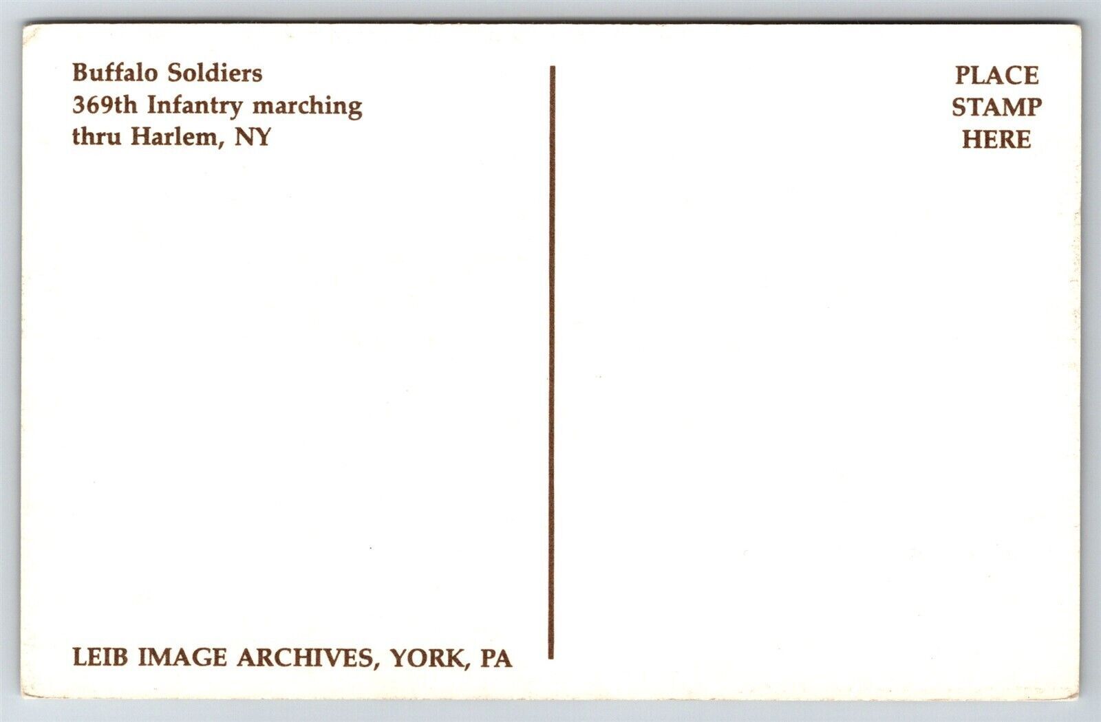 Buffalo Soldiers WWI 369th Infantry Marching Thru Harlem NYC Reprint PC ...