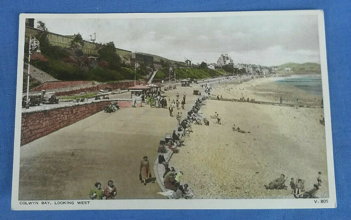 Vintage Postcard Colwyn Bay Looking West Conwy B1 | Europe - United ...
