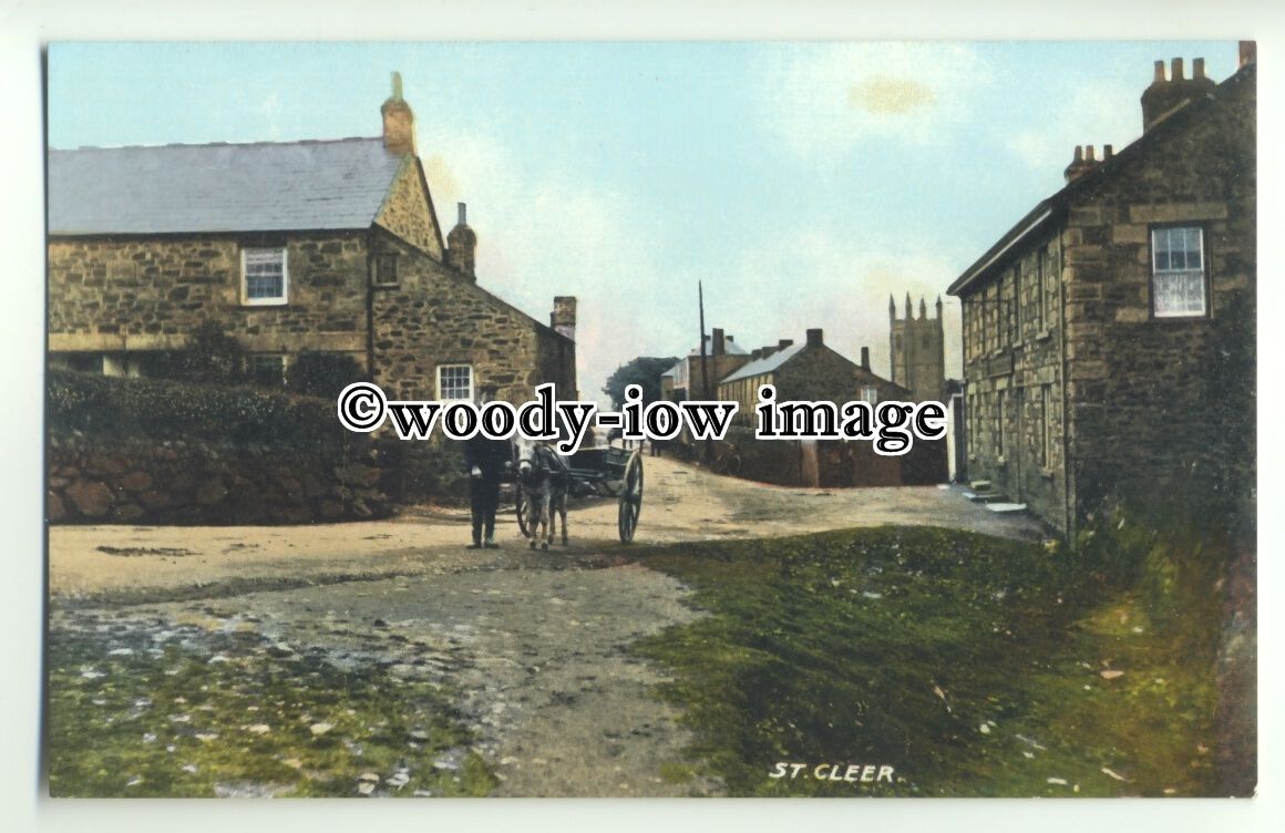 tp9701 - Cornwall - Donkey & Cart in the Small Village of St.Cleer ...
