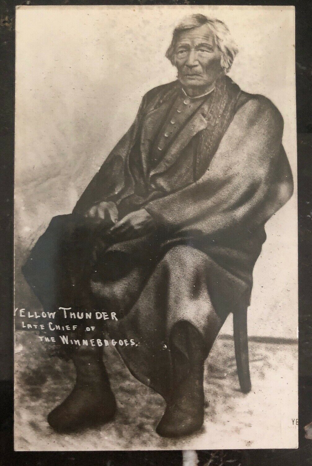 1909 USA Postcard Cover Native American Indian Yellow Tinder Chief ...