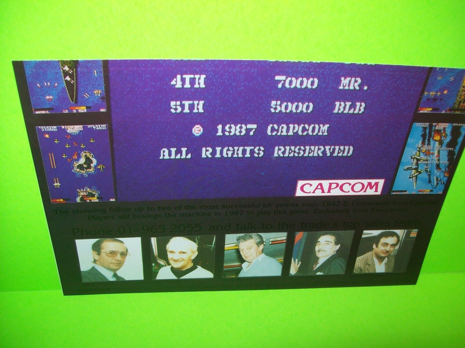 1943 Arcade FLYER Original NOS Video Game Art Print Sheet Electrocoin ...