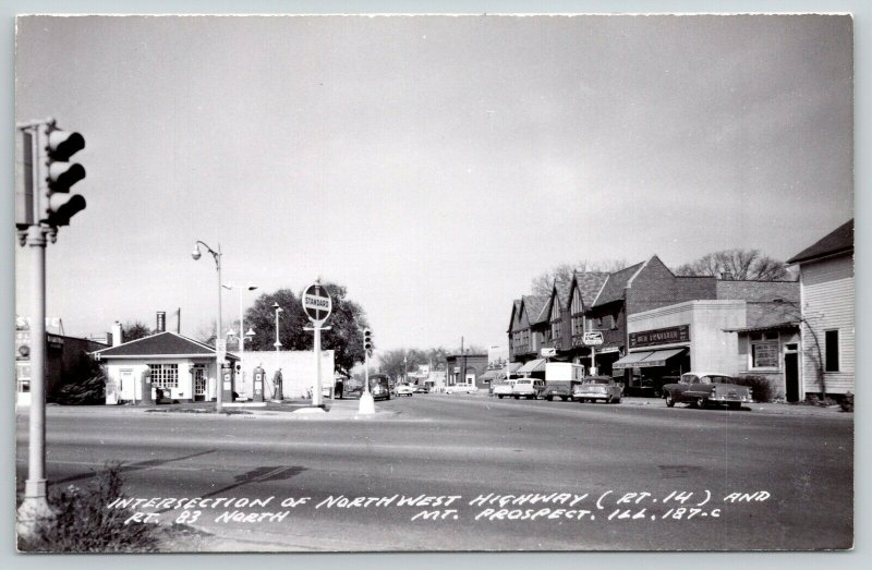 Mt Prospect IL Standard Gas Station~Ben Franklin 5&10~Traffic Light ...