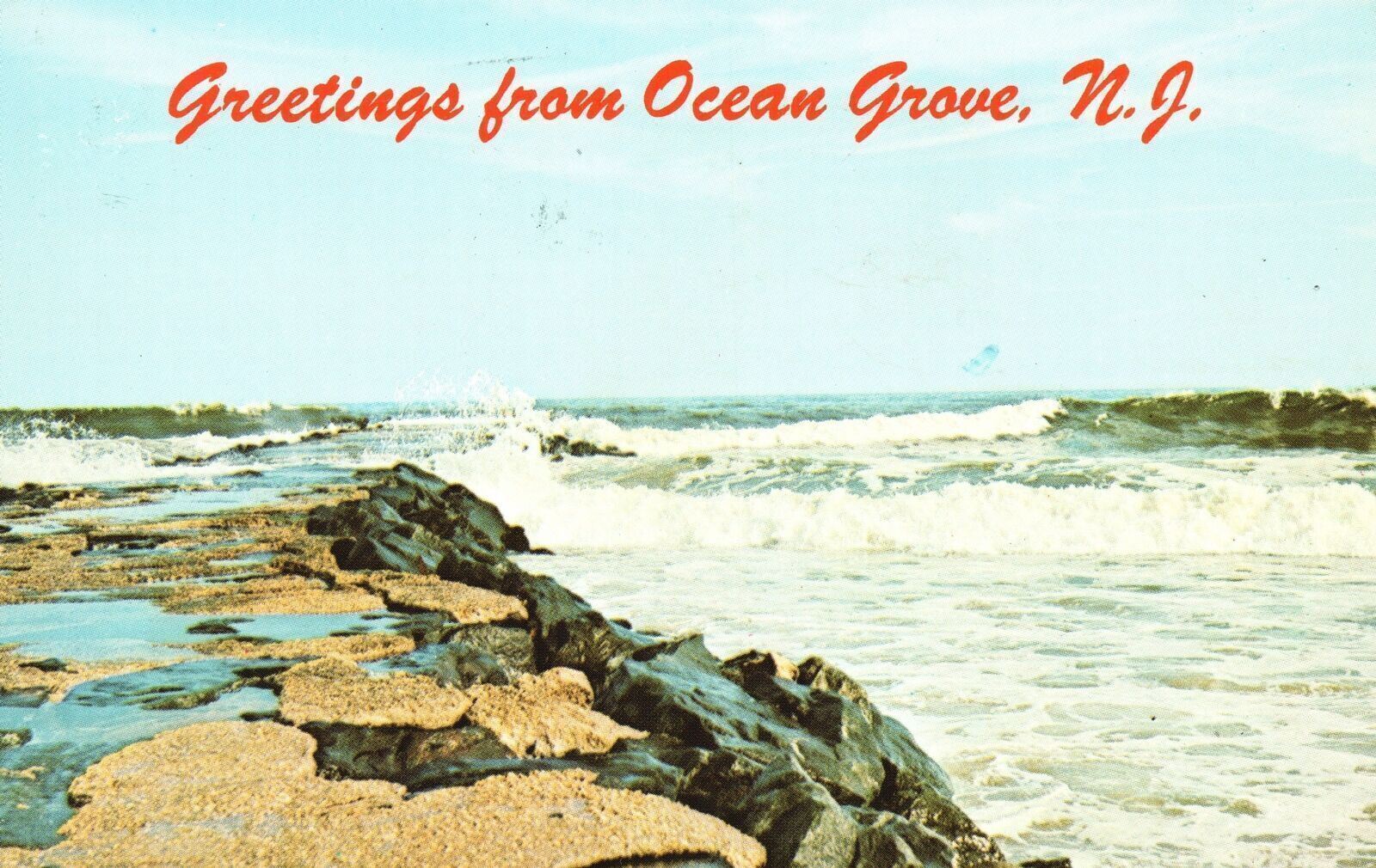Vintage Postcard 1986 Greetings From Ocean Grove New Jersey Breakers ...