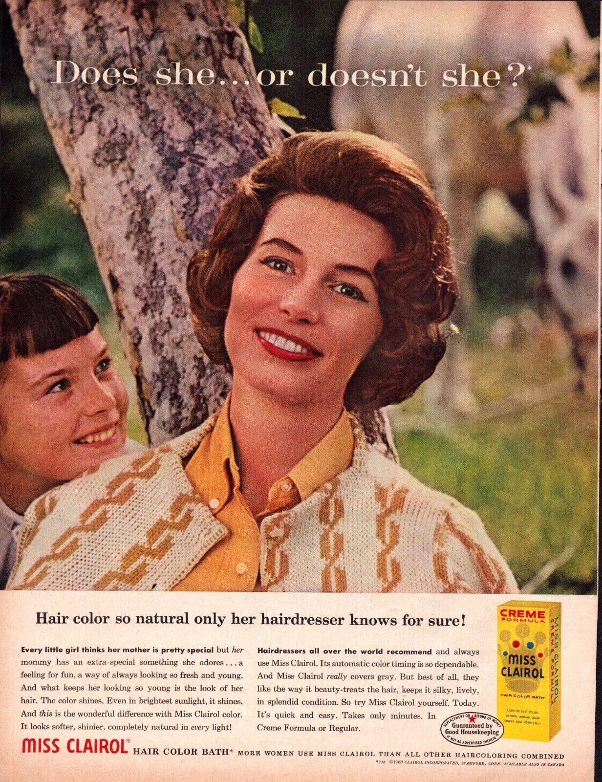 Vintage Print Ad -1960 Miss Clairol Hair Color and Newport Cigarettes ...