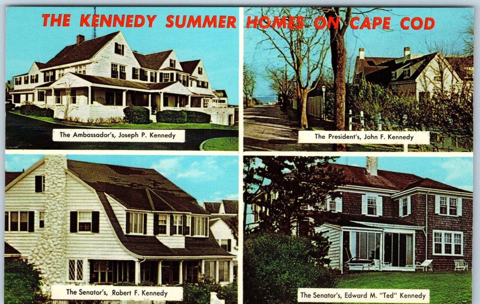 1965 Hyannis Port, Cape Cod, MA 4 View President Kennedy Compound ...