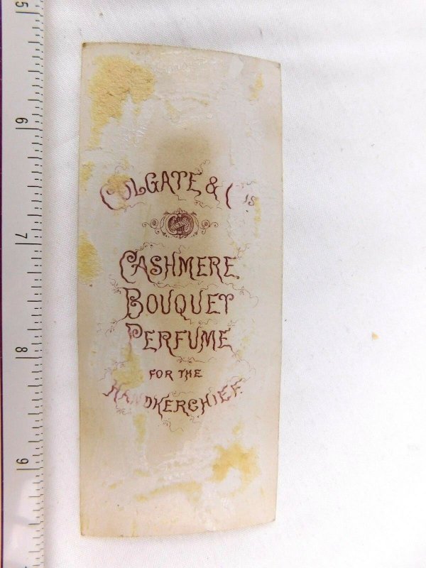 Lovely Colgate & Co's Cashmere Bouquet Perfume Floral Bookmark Trade ...