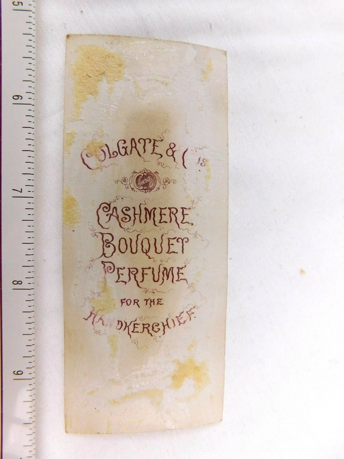 Lovely Colgate & Co's Cashmere Bouquet Perfume Floral Bookmark Trade ...