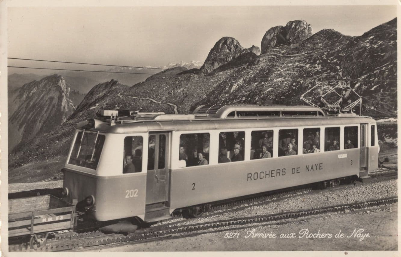 Rochers De Naye Old French Bus Tram Real Photo Postcard | Topics ...