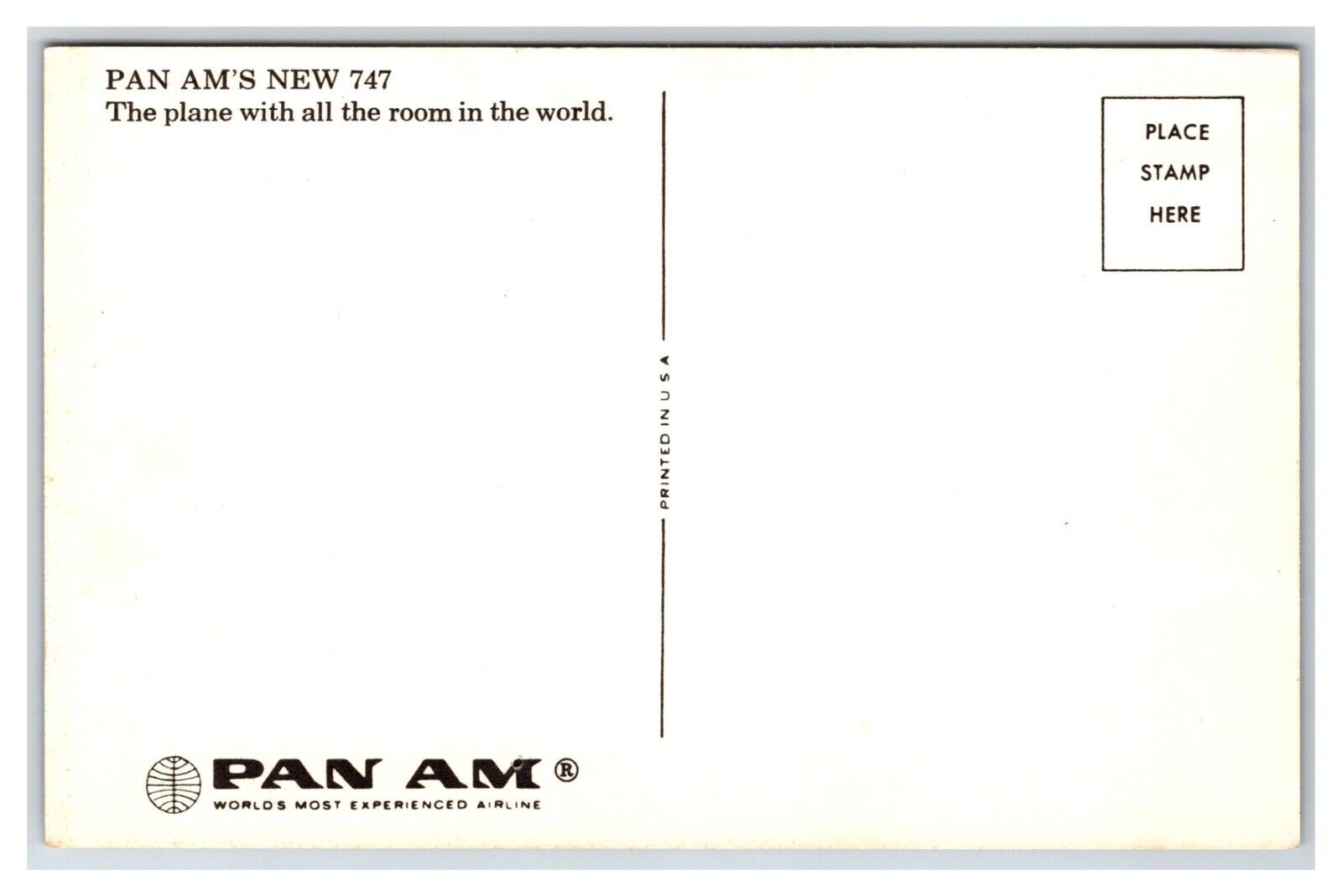 Pan Am Airlines 747 Jet Airliner Interior At Sunset UNP Chrome Postcard ...