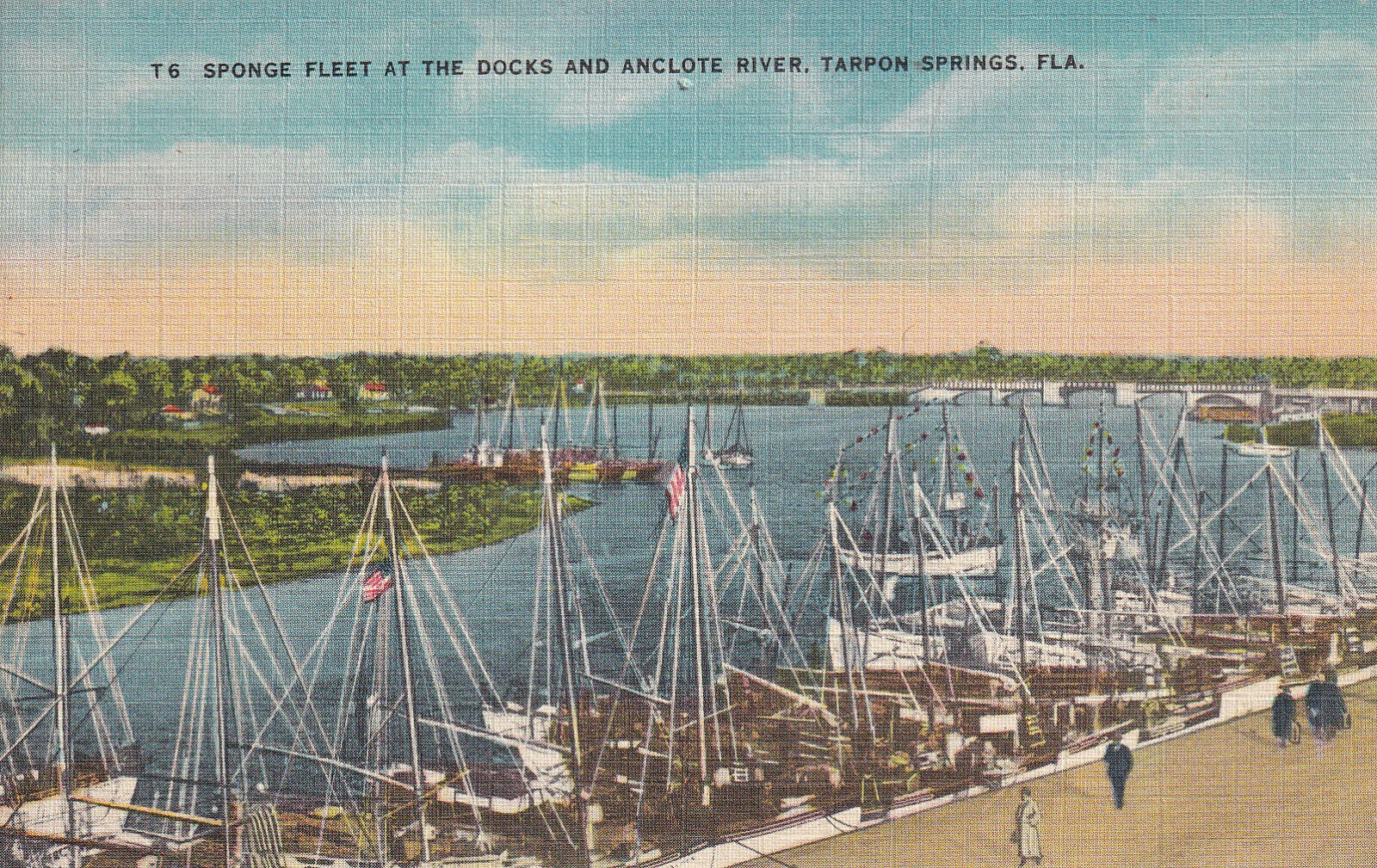 TARPON-SPRINGS, Florida, 1930-1940s; Sponge Fleet At The Docks And ...