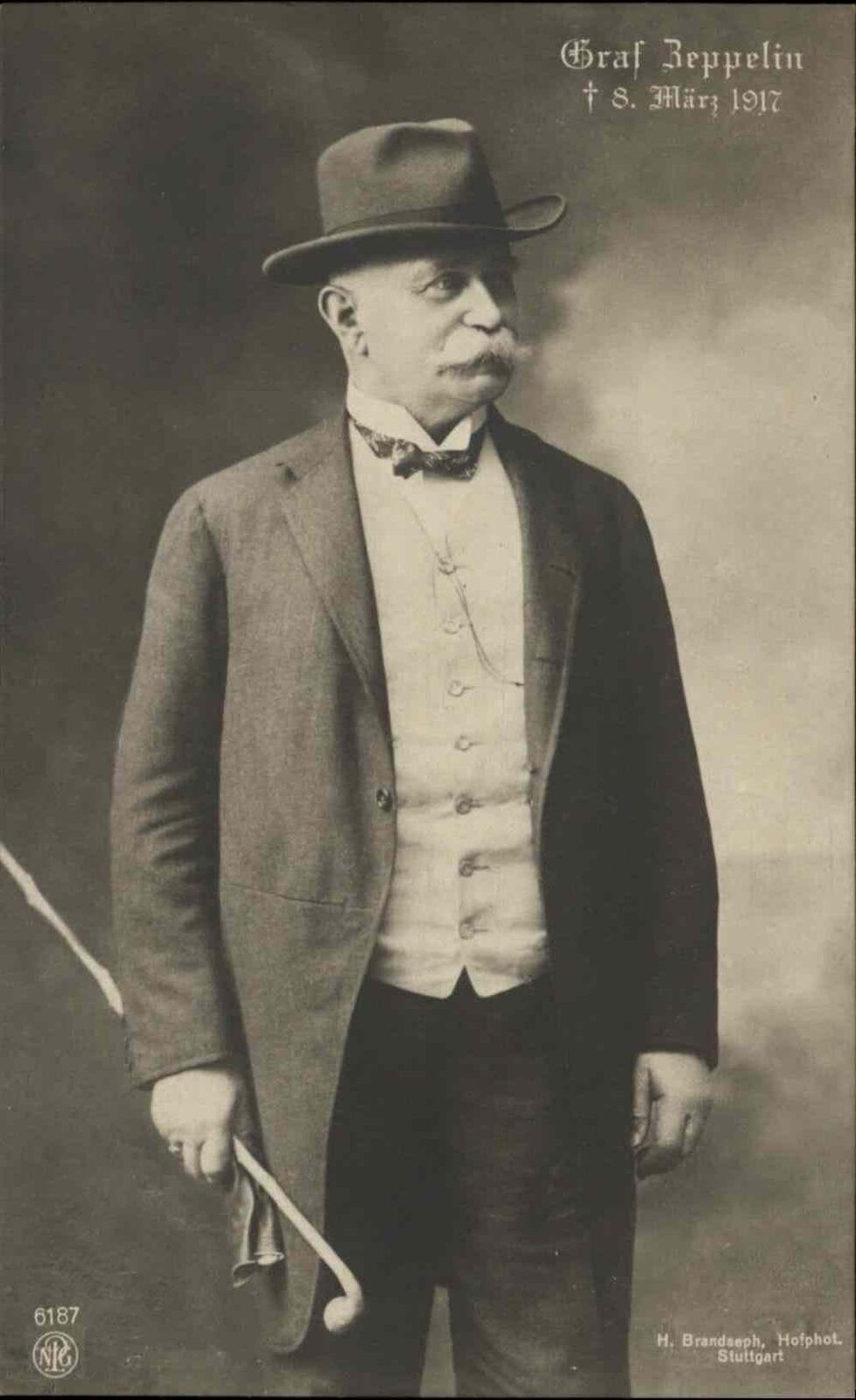 Ferdinand von Zeppelin Airships Inventor c1917 Real Photo Postcard ...