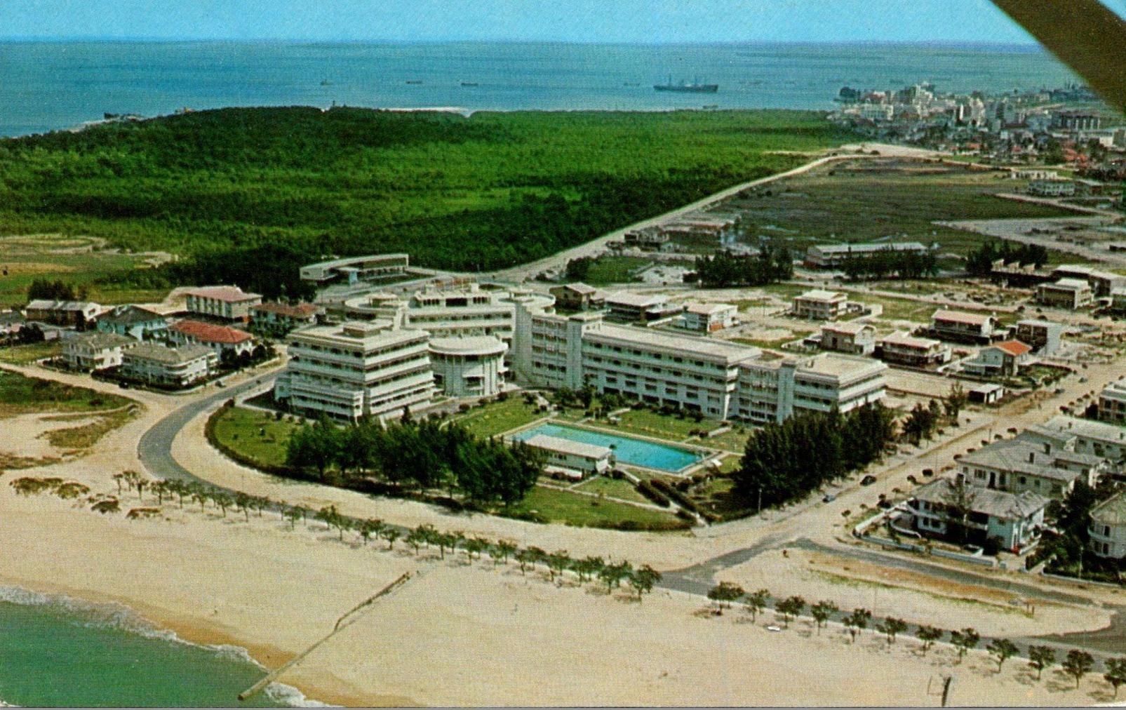 Mozambique Beira Aerial View Of The Beach and Grand Hotel | Africa ...