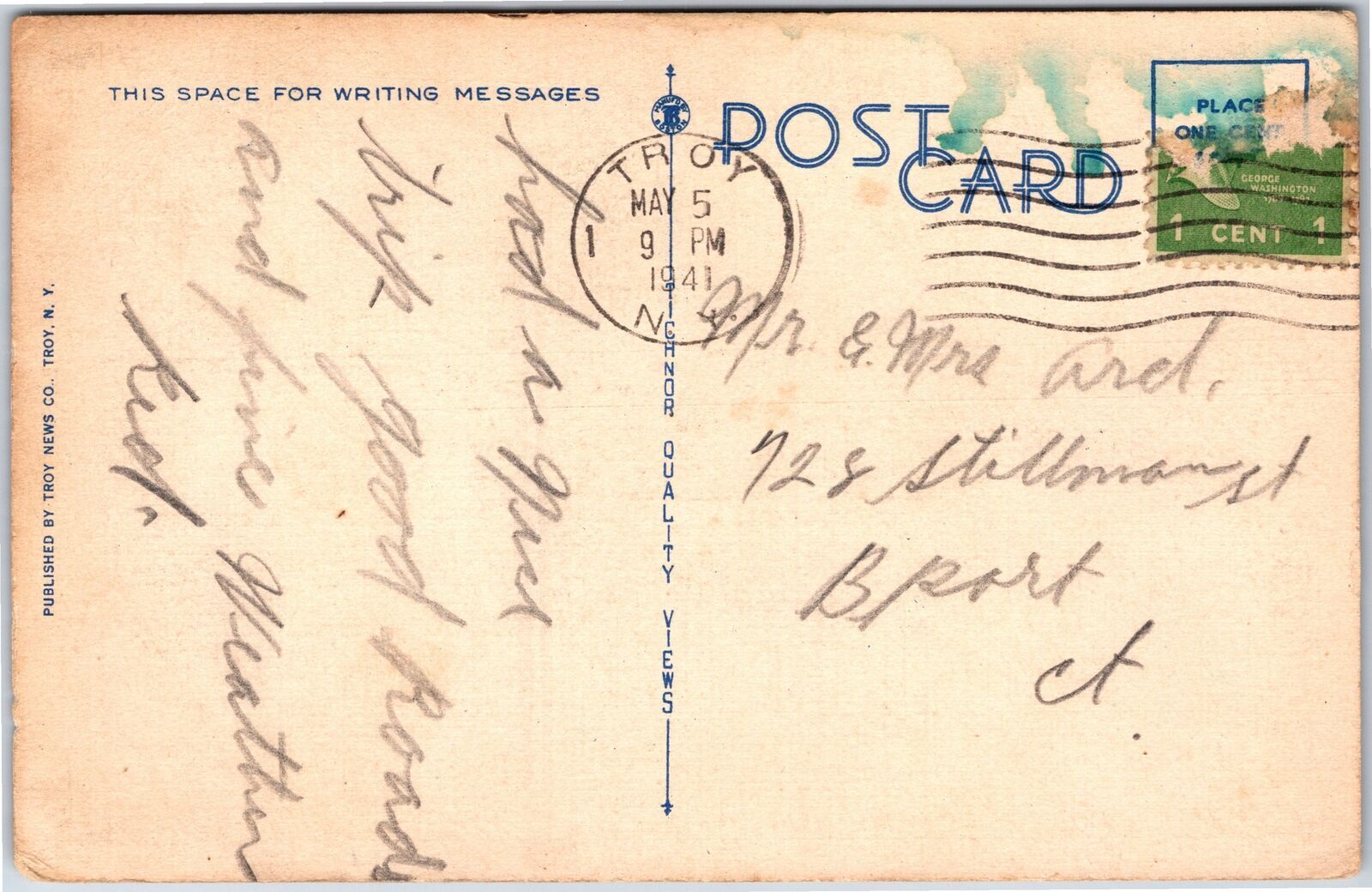 Vintage Postcard the Approach to Troy and Menands Bridge at Troy New ...