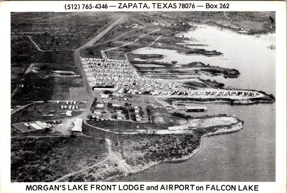 Zapata Texas MORGAN'S LAKE FRONT LODGE~AIRPORT Falcon Lake~Roadside 4X6 ...