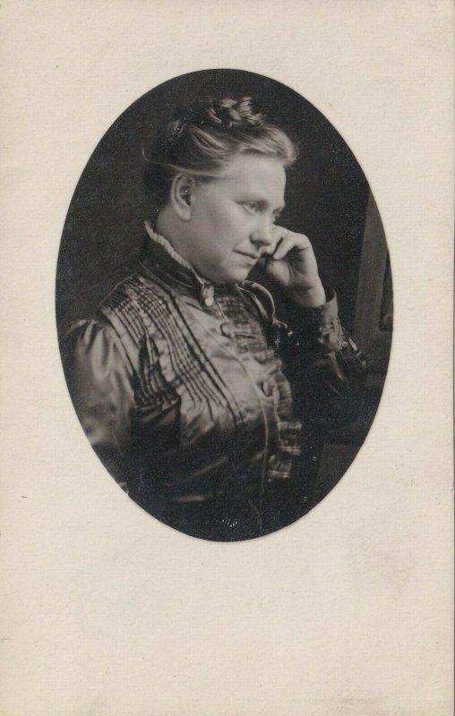 Vintage Real Photo Post Card RPPC Cyko Pre-1920s Victorian Woman ...