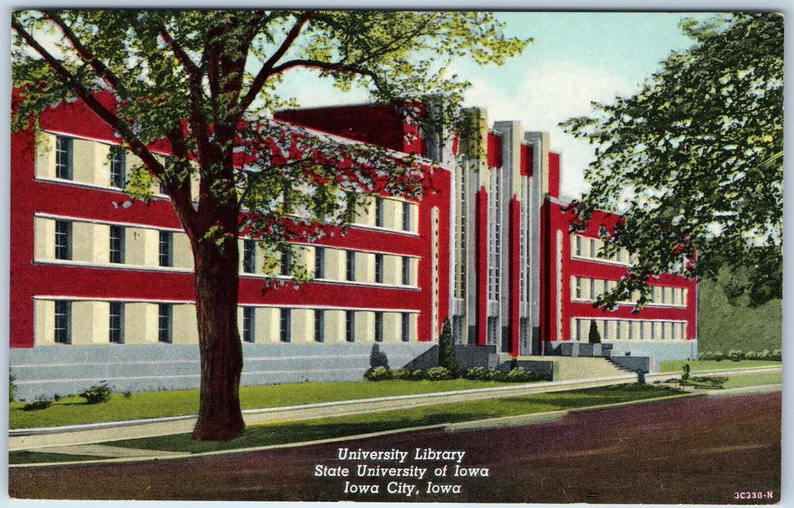 1953 Iowa City, IA University Iowa Library Art Deco Mid Mod ...